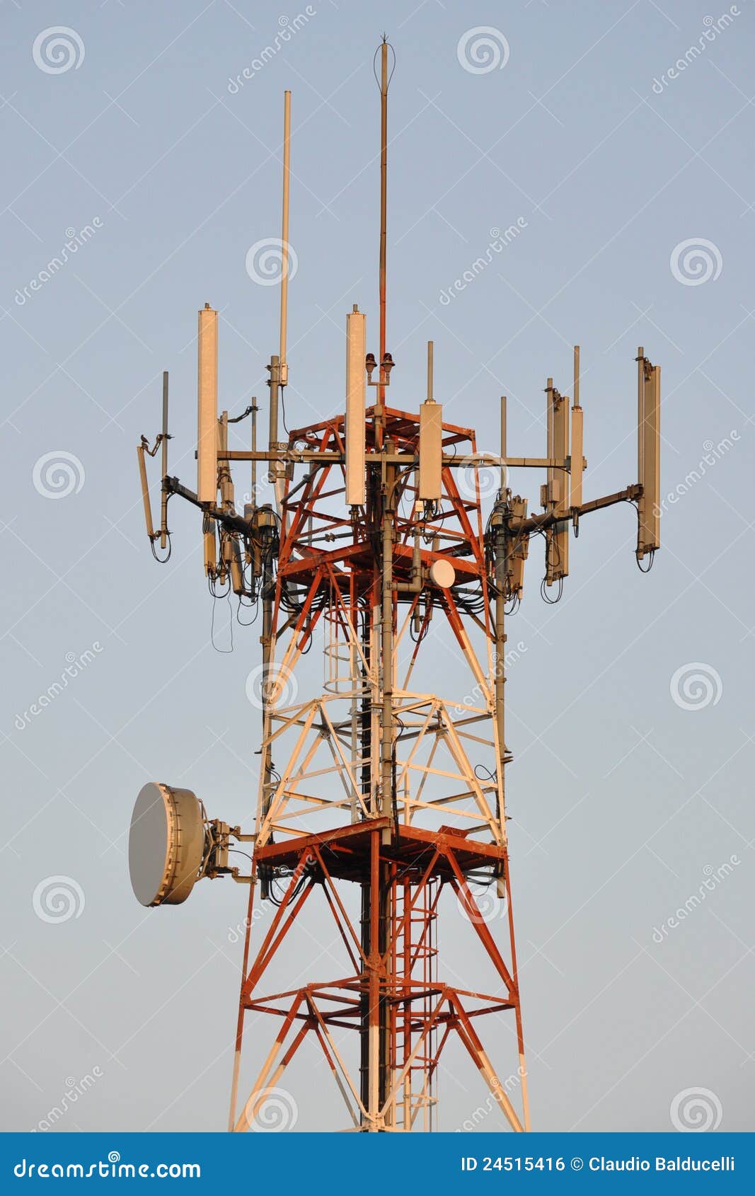 Cell phone tower antenna stock photo. Image of telecom - 24515416