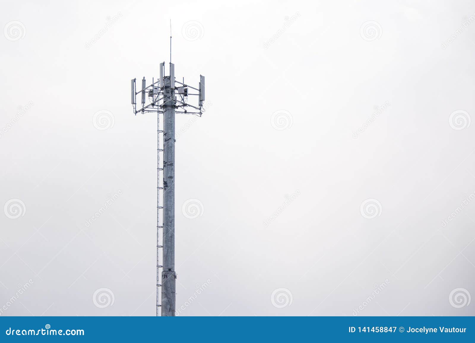 Cell Phone Tower with with Background Stock Image - Image of technology ...