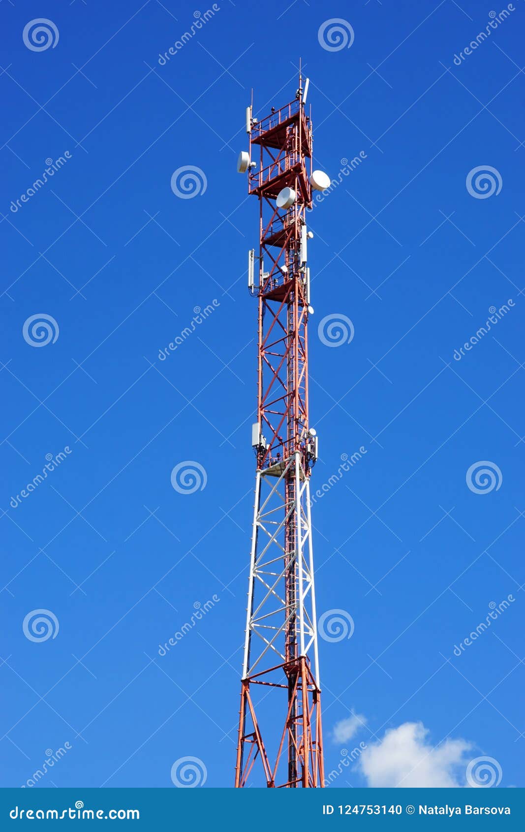 A cell phone tower stock photo. Image of cellular, tower - 124753140