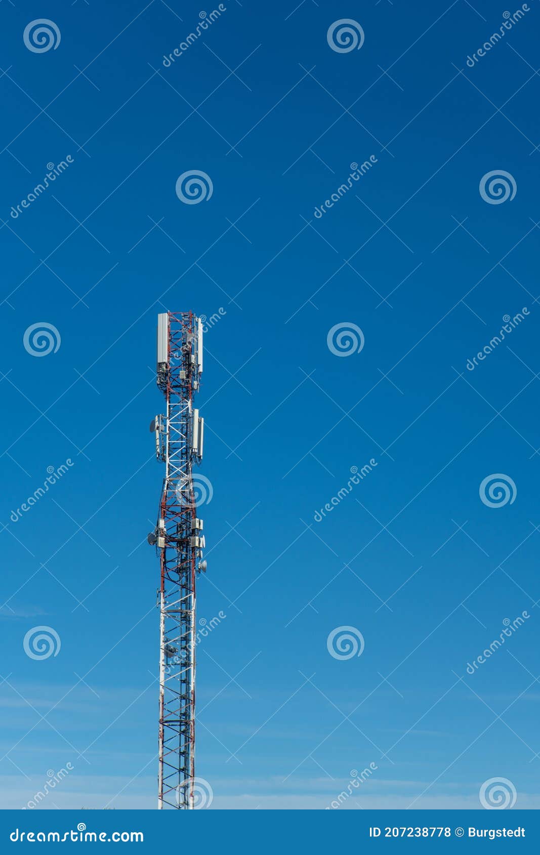 Cell Phone Cell Tower for Network Coverage Stock Photo - Image of pylon ...