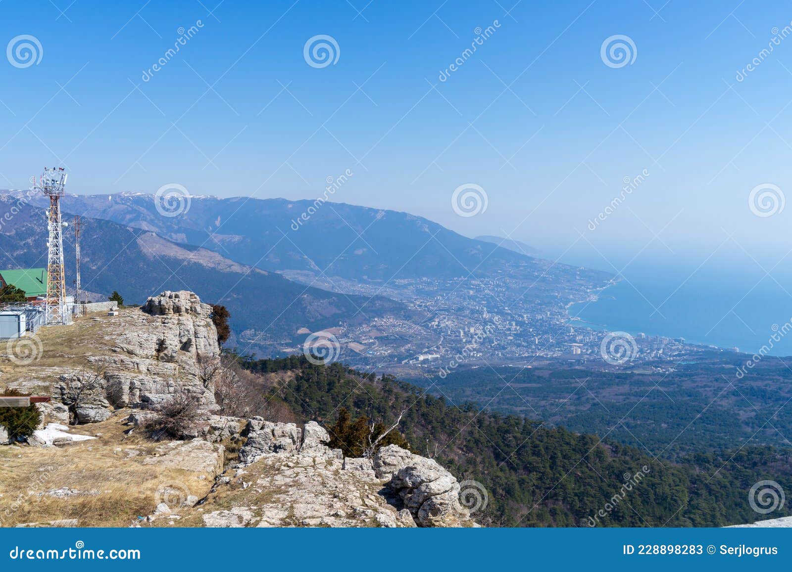 Cell Phone Tower on Top of a Cliff Stock Image - Image of alpine ...