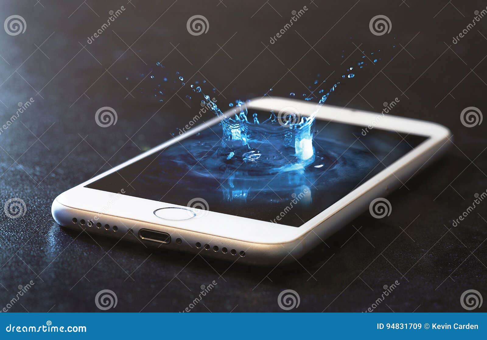 Cell Phone and Water Splash Stock Image - Image of splash, drop: 94831709
