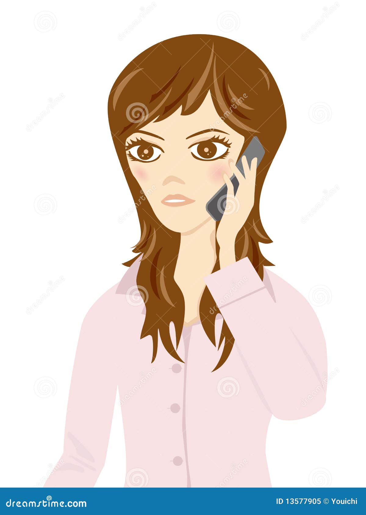 Cell Phone Women stock vector. Illustration of office - 13577905