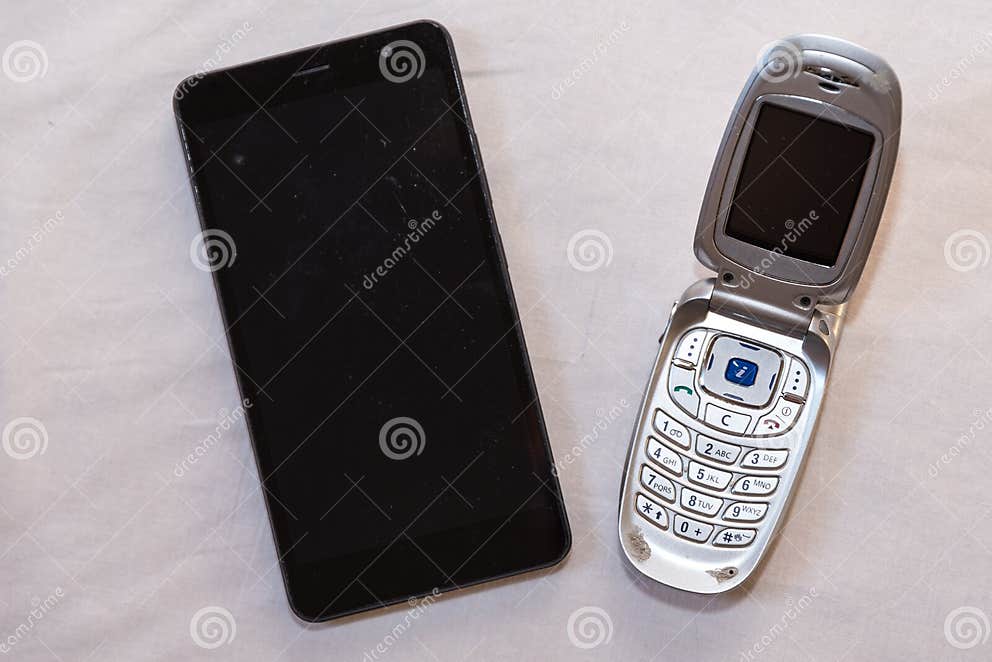 Cell Phones - Technological Development Steps Stock Image - Image of ...