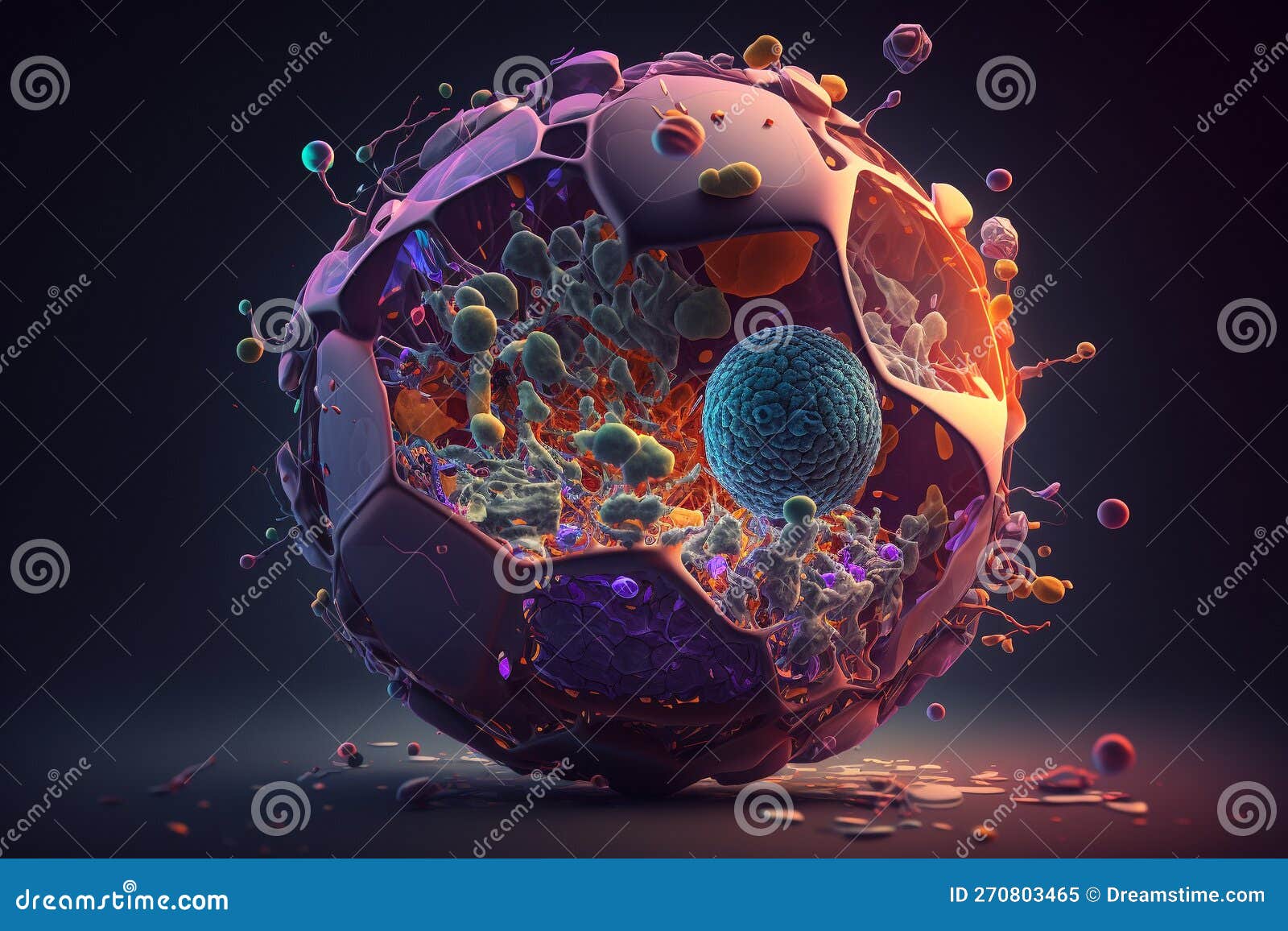 Cell Science Background. Medical Microscopic Molecular Conception Stock ...