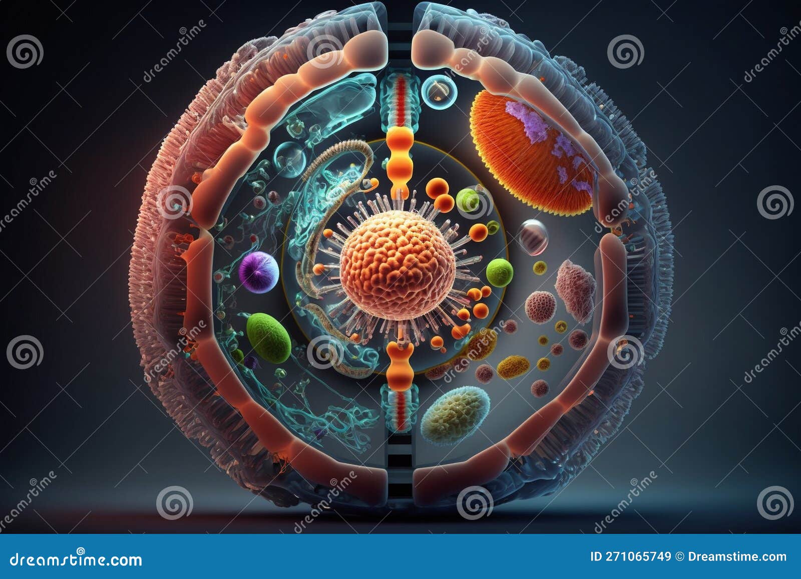 Cell Science Background. Medical Microscopic Molecular Conception Stock ...