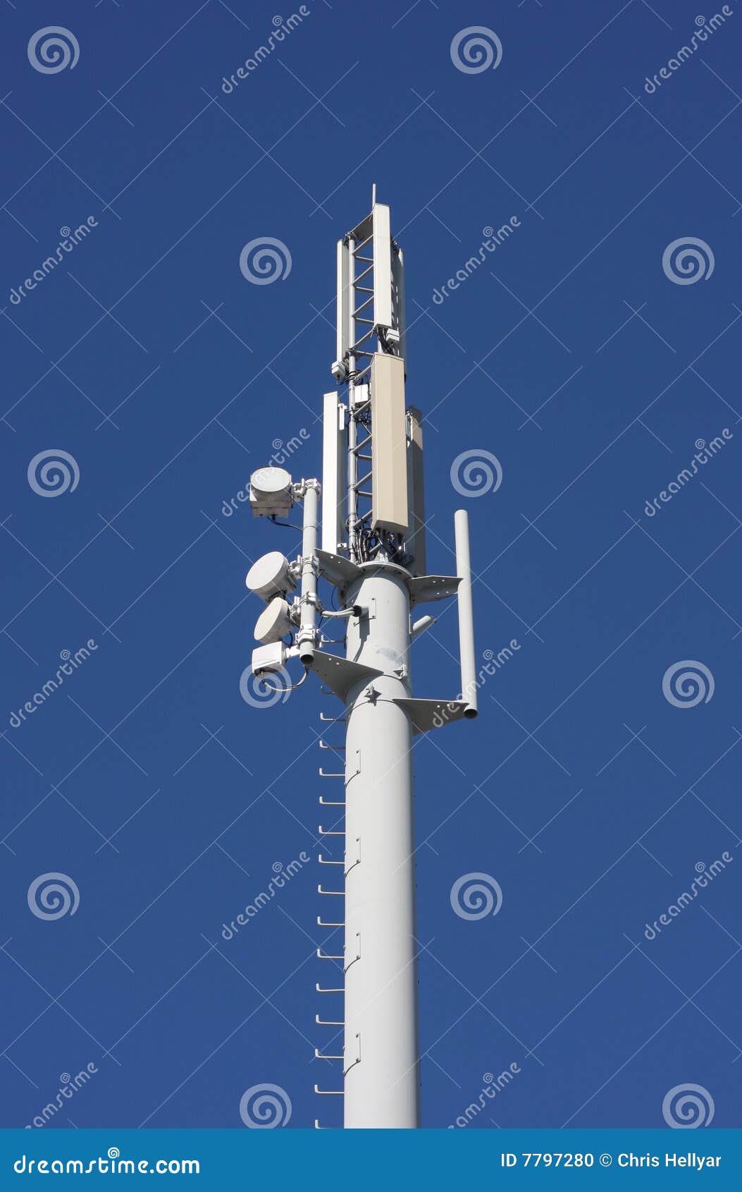 Cell site aerials. stock photo. Image of wireless, internet - 7797280
