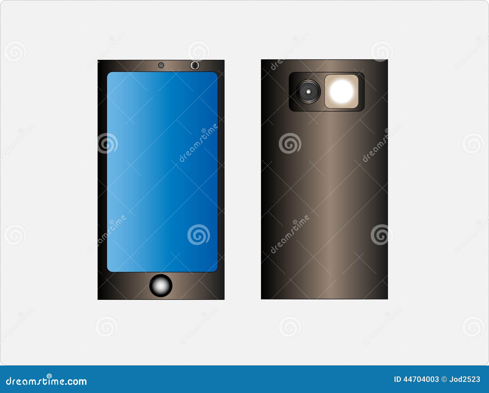 Cell Smart Mobile Phone 2D stock vector. Illustration of cell - 44704003