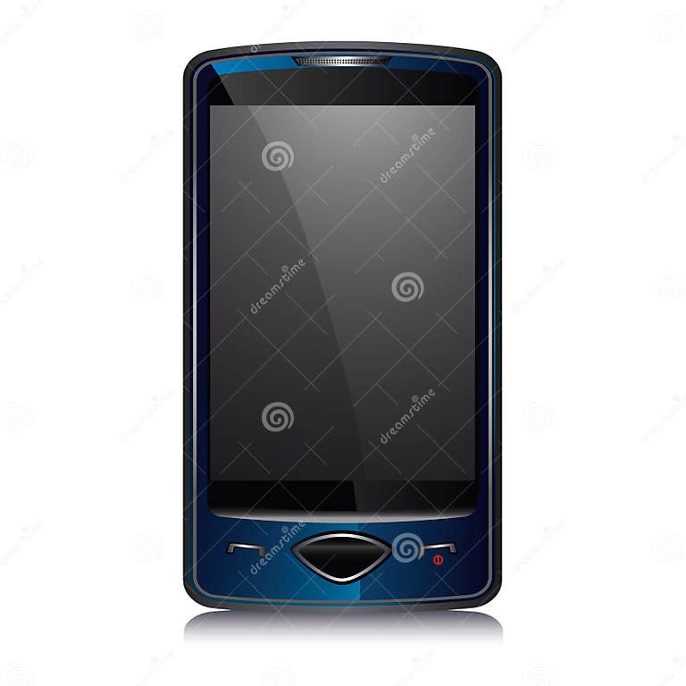 Cell Smart Phone dark blue stock vector. Illustration of mobile - 22556418
