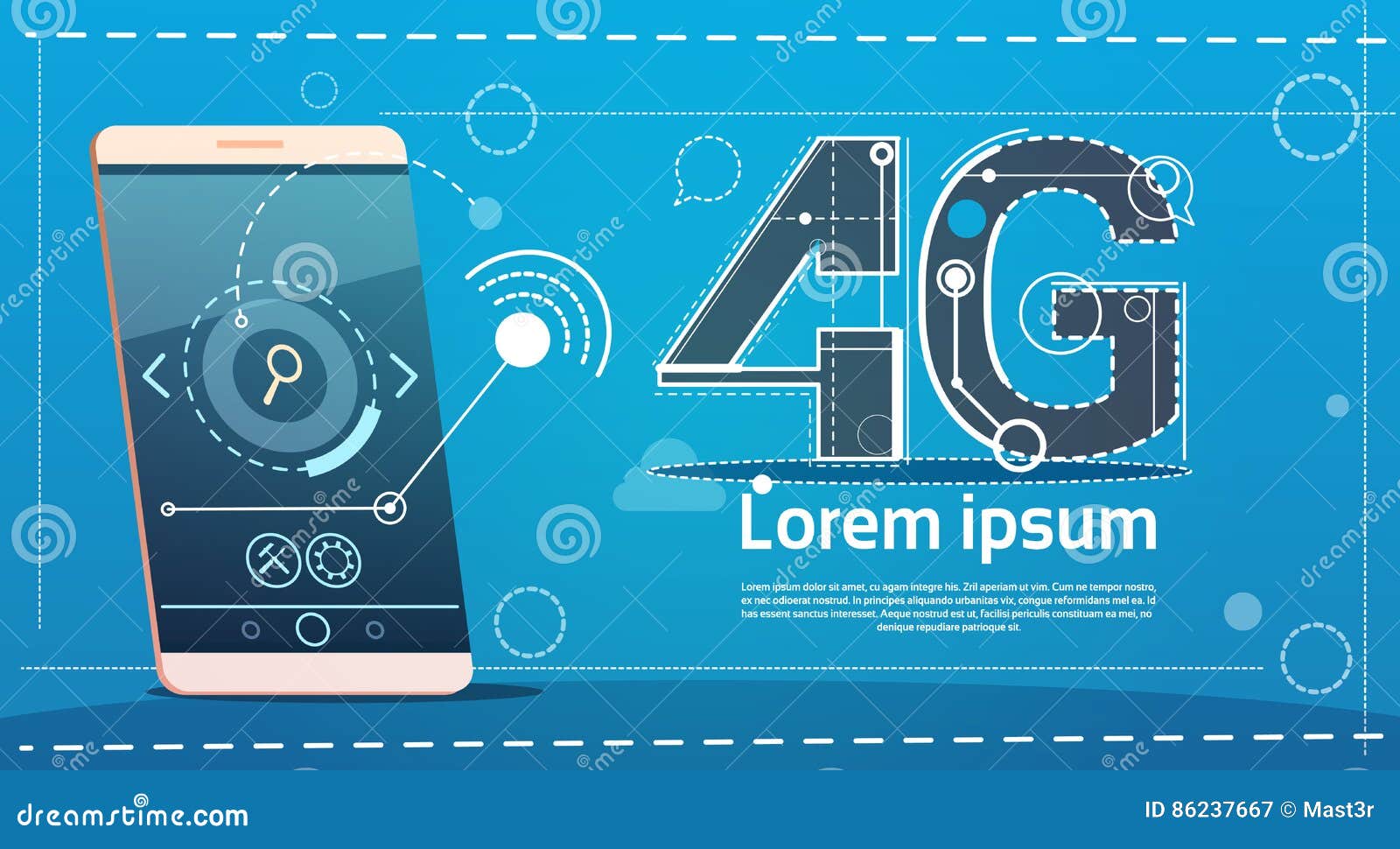 Cell Smart Phone 4g Internet Speed Social Network Communication Concept ...