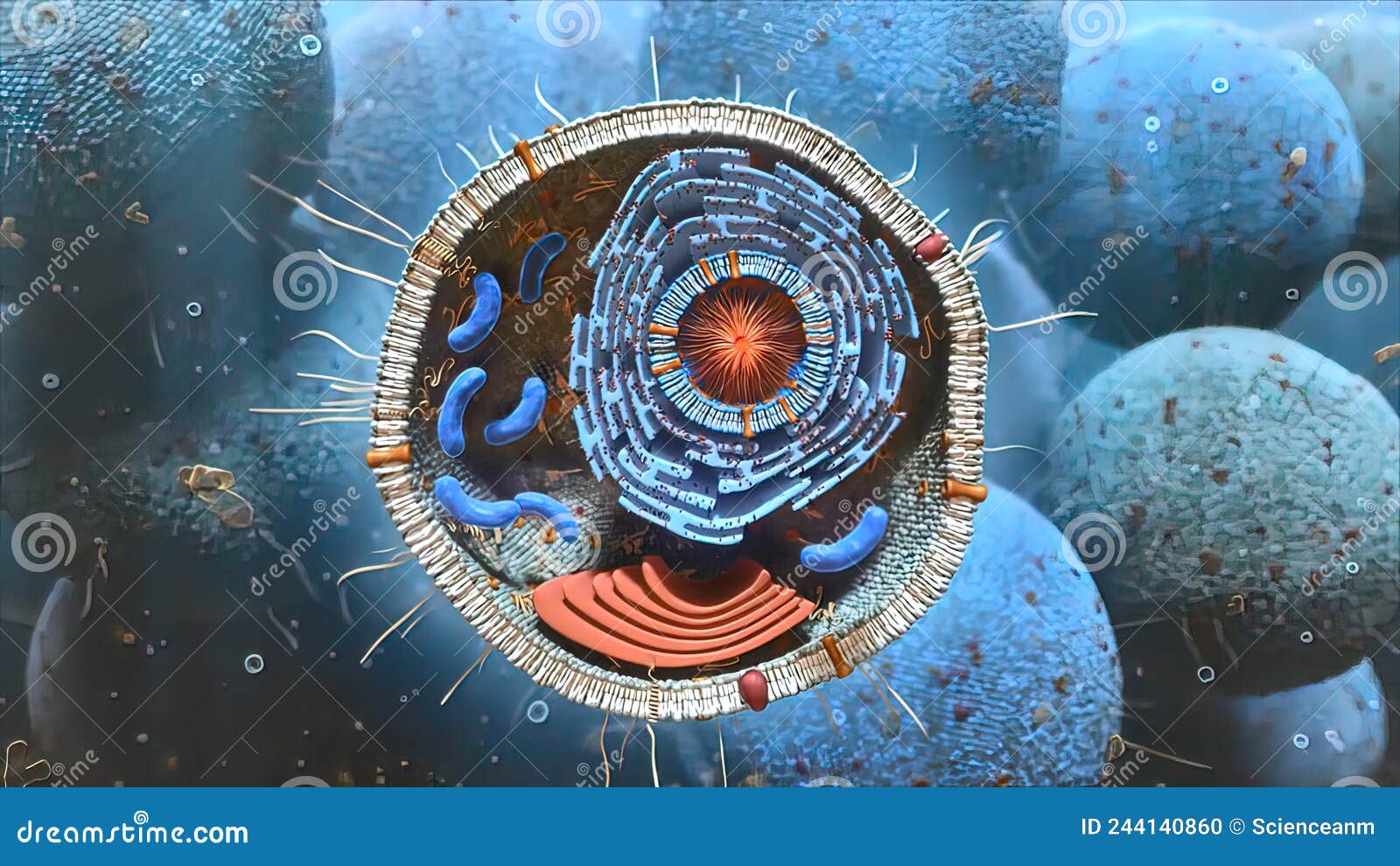 Cell Structure and Components, Mitochondria, Nucleus and Cytoplasm ...