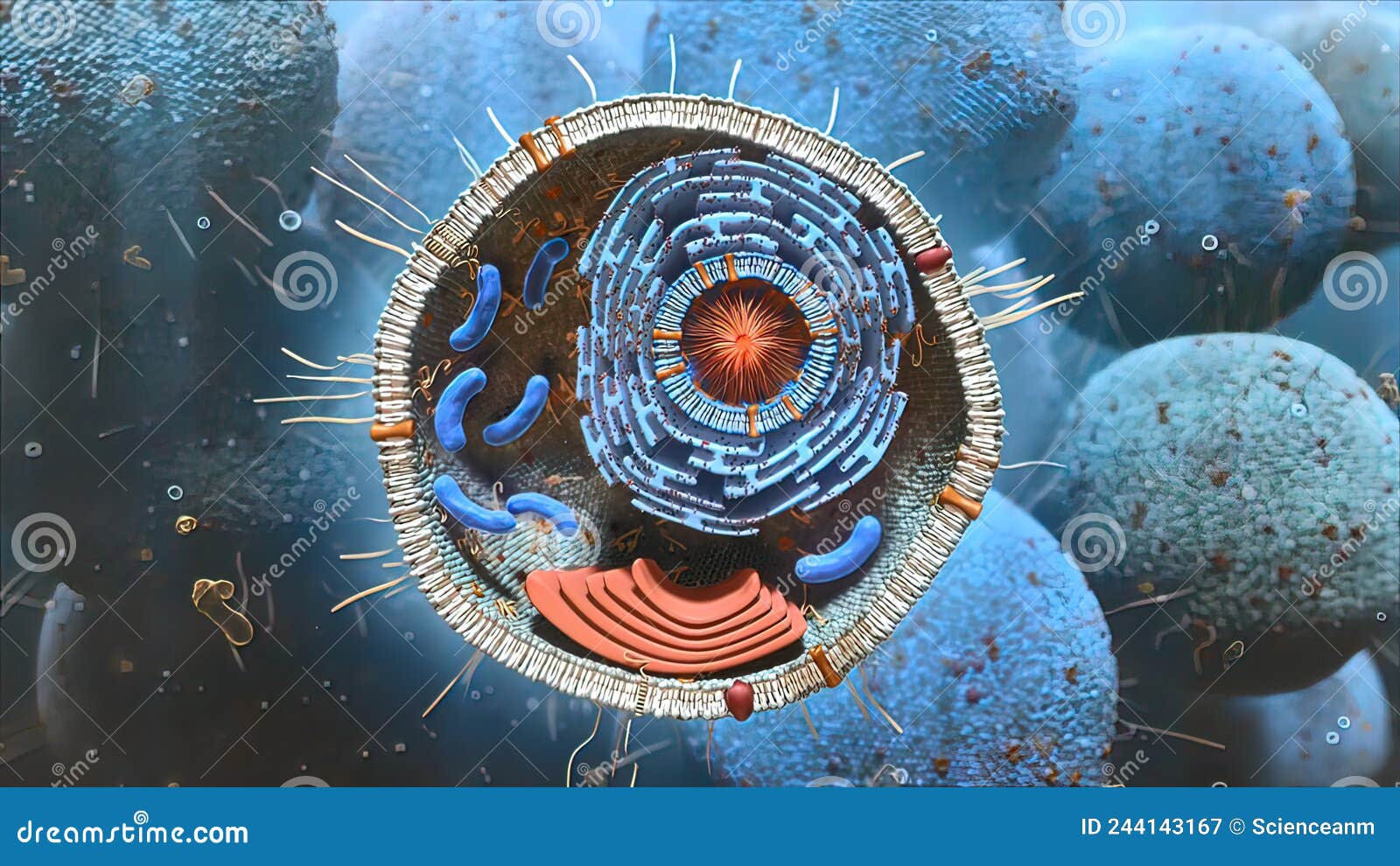 Cell Structure and Components, Mitochondria, Nucleus and Cytoplasm ...