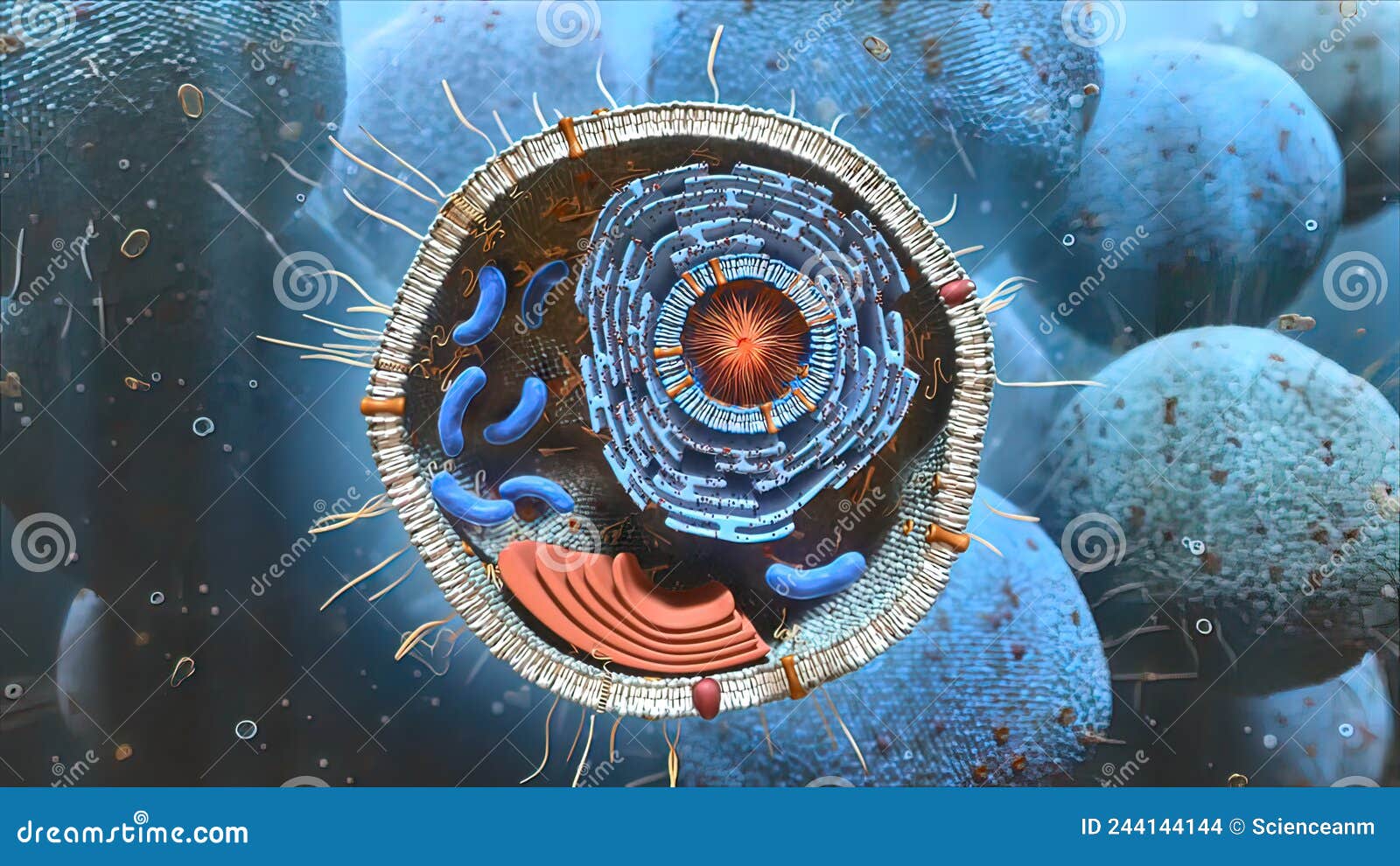 Cell Structure and Components, Mitochondria, Nucleus and Cytoplasm ...