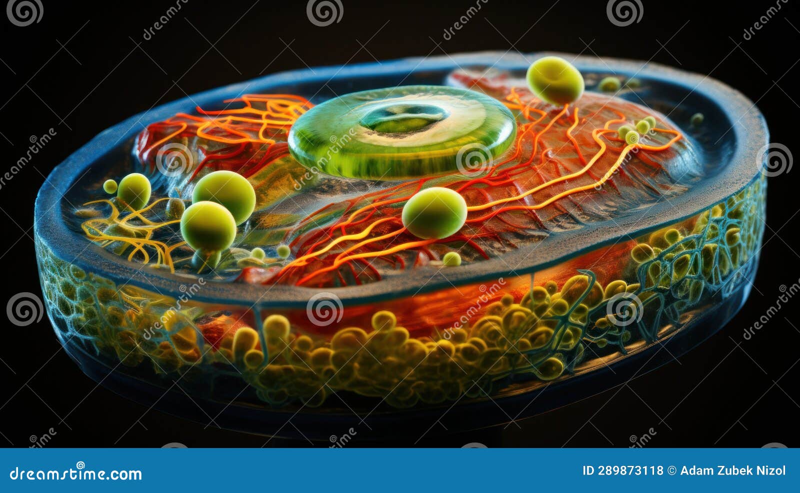 A Cell Structure with Different Colored Cells Stock Illustration ...