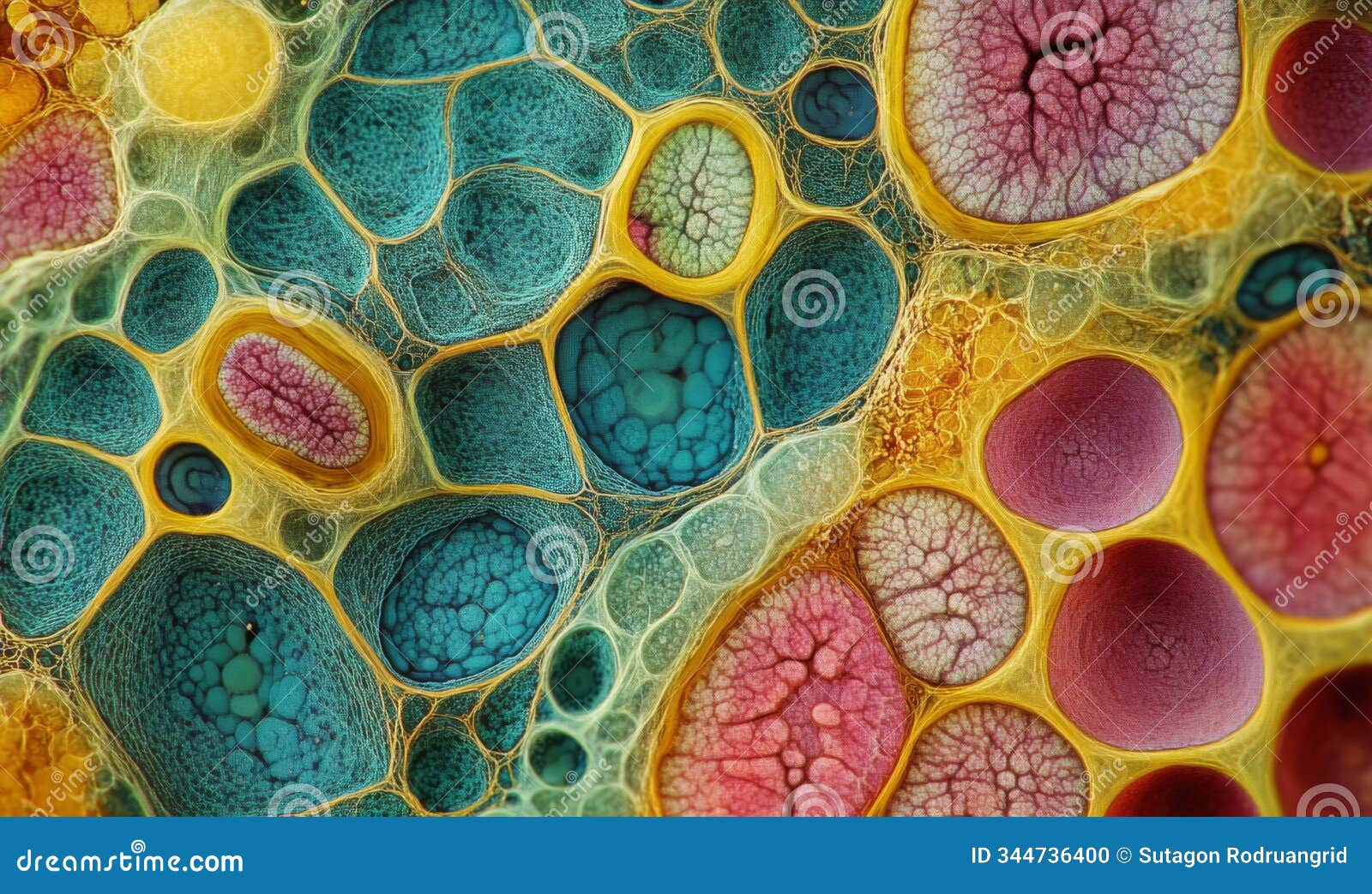 Cell Structure Hydrilla, View of the Leaf Surface Showing Plant Cells ...