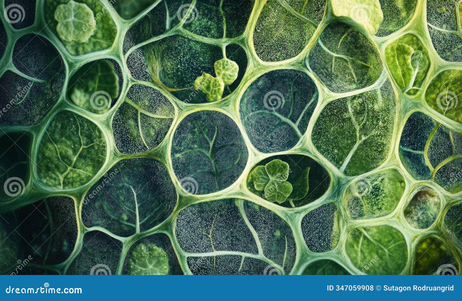 Cell Structure Hydrilla, View of the Leaf Surface Showing Plant Cells ...