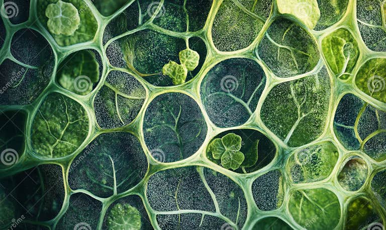 Cell Structure Hydrilla, View of the Leaf Surface Showing Plant Cells ...