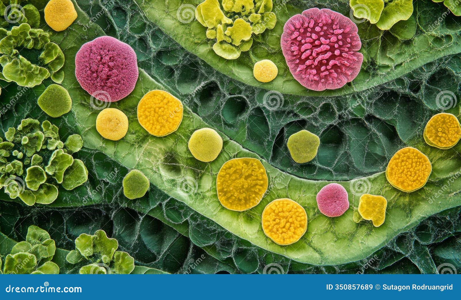 Cell Structure Hydrilla, View of the Leaf Surface Showing Plant Cells ...