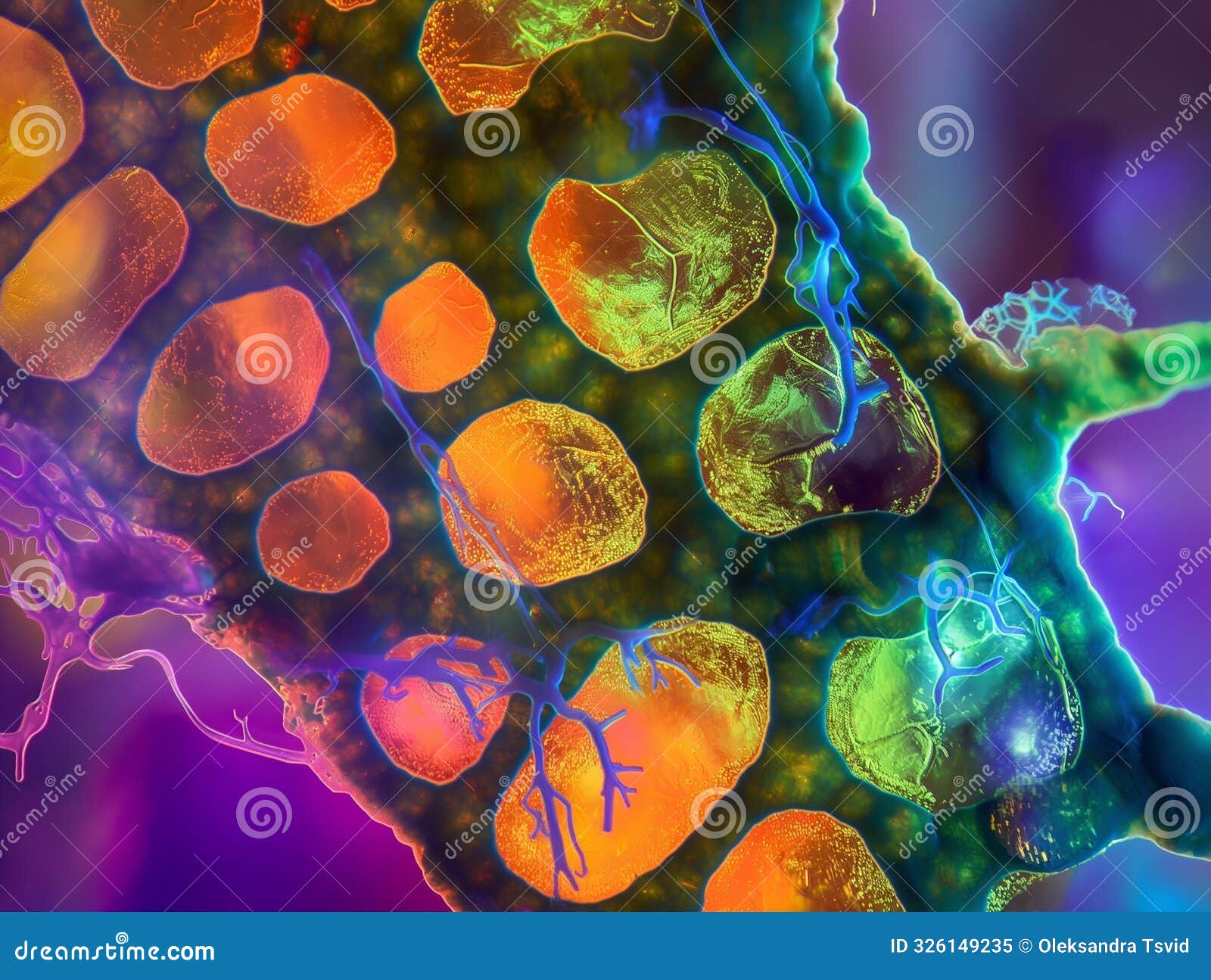 Cell Structure Plant, View of the Leaf Surface Showing Plant Cells ...