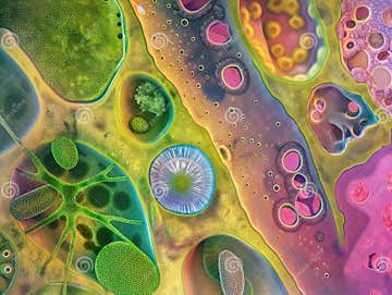 Cell Structure Plant, View of the Leaf Surface Showing Plant Cells ...