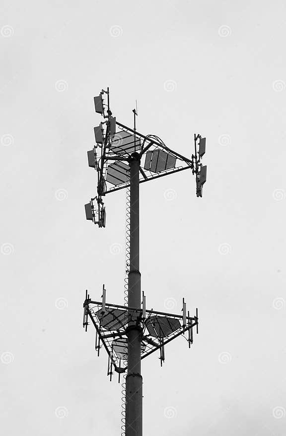 Cell tower stock image. Image of phone, cdma, grey, antenna - 4105
