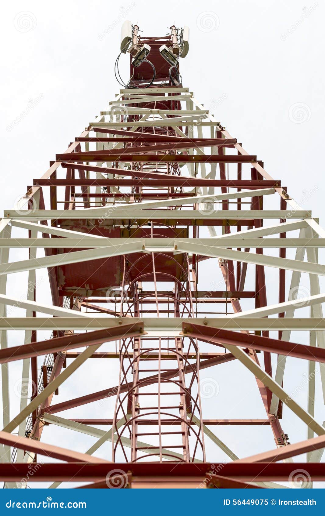 Cell Tower and Antenna GSM,CDMA. Seen from Below Stock Image - Image of ...