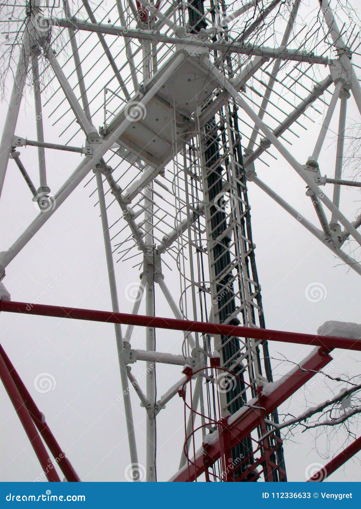 Cell Tower Construction Details Stock Image - Image of engineering ...