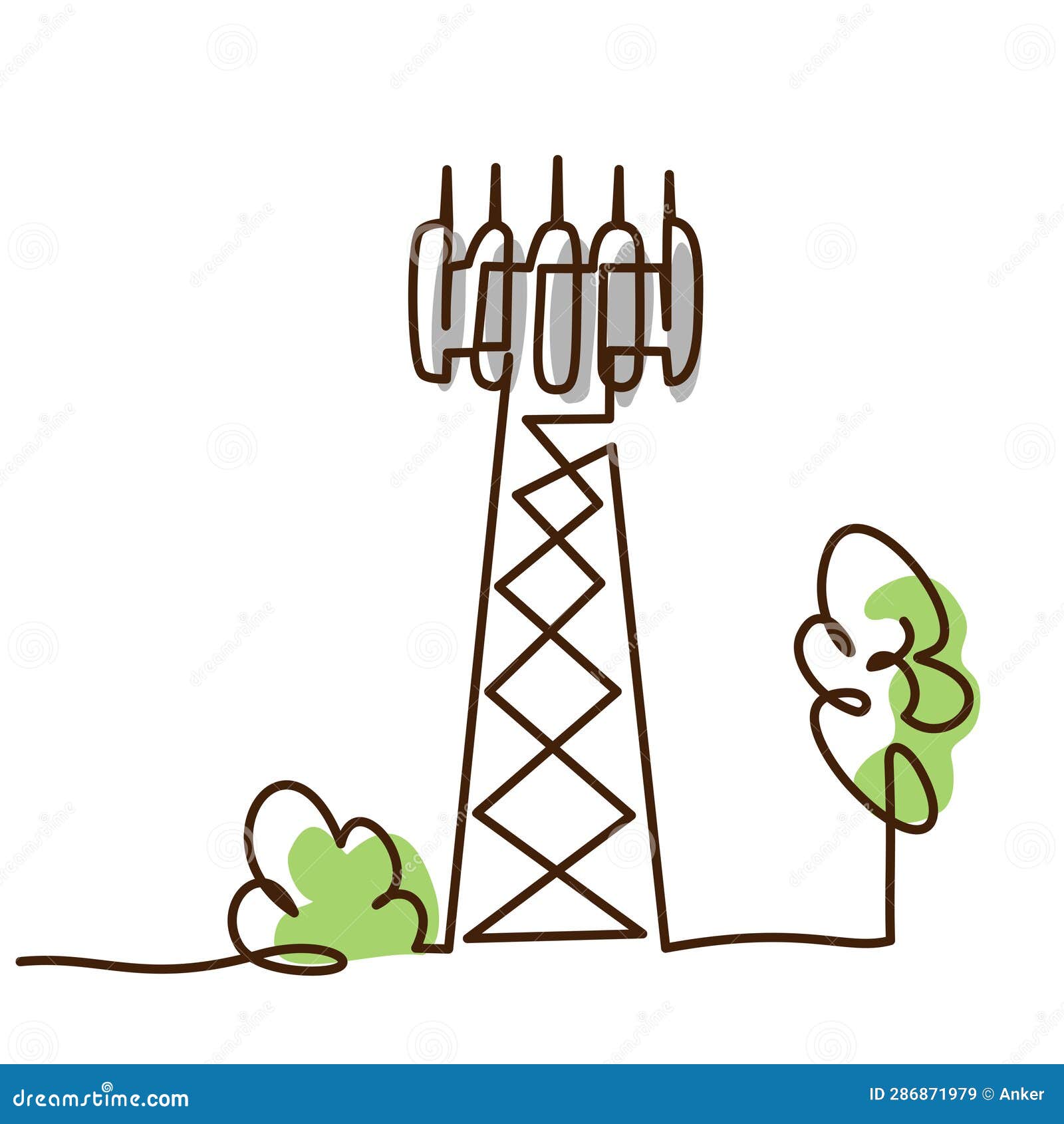 Cell Tower 5G Base Transceiver Station. Continuous One Line Drawing ... Cell Tower 5G Base Transceiver Station. Continuous One Line Drawing ...