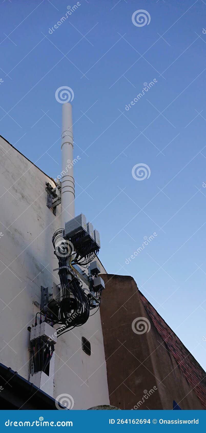 Cell Tower Internet Network Remote Repeater Stock Photo - Image of ...