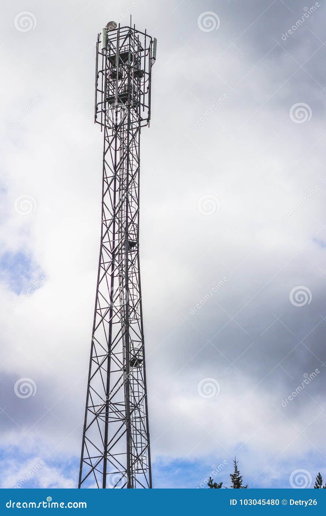 Cell Tower Structure To Enhance Cellular Network Communications Stock ...