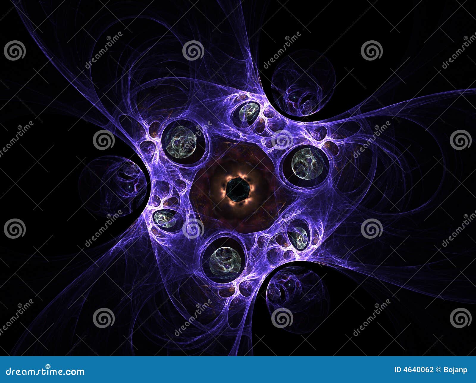 Cell Under Microscope - Fractal Stock Illustration - Illustration of ...