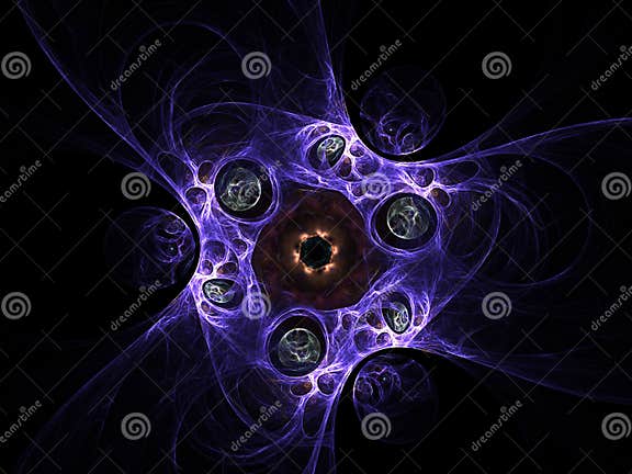 Cell Under Microscope - Fractal Stock Illustration - Illustration of ...