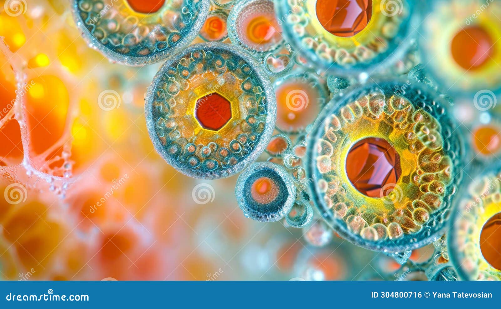 Cell Under a Microscope. Selective Focus Stock Photo - Image of micro ...