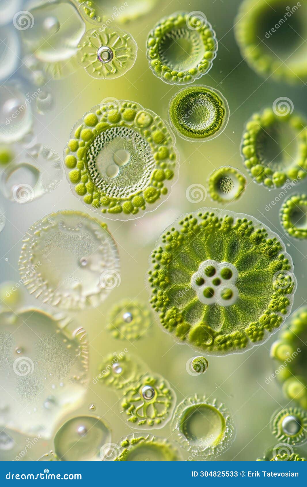 Cell Under a Microscope. Selective Focus Stock Illustration ...