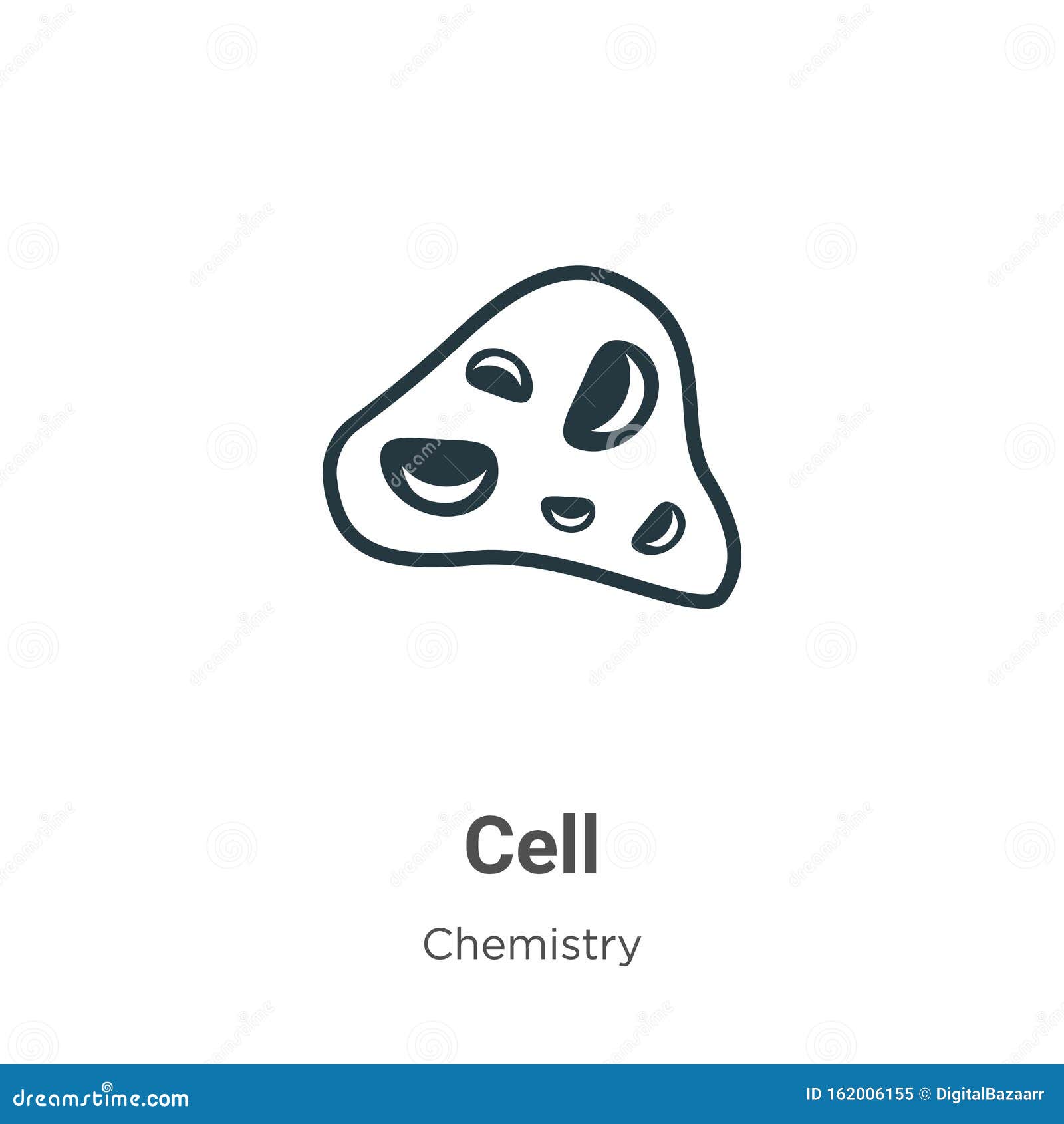 Cell Vector Icon on White Background. Flat Vector Cell Icon Symbol Sign ...