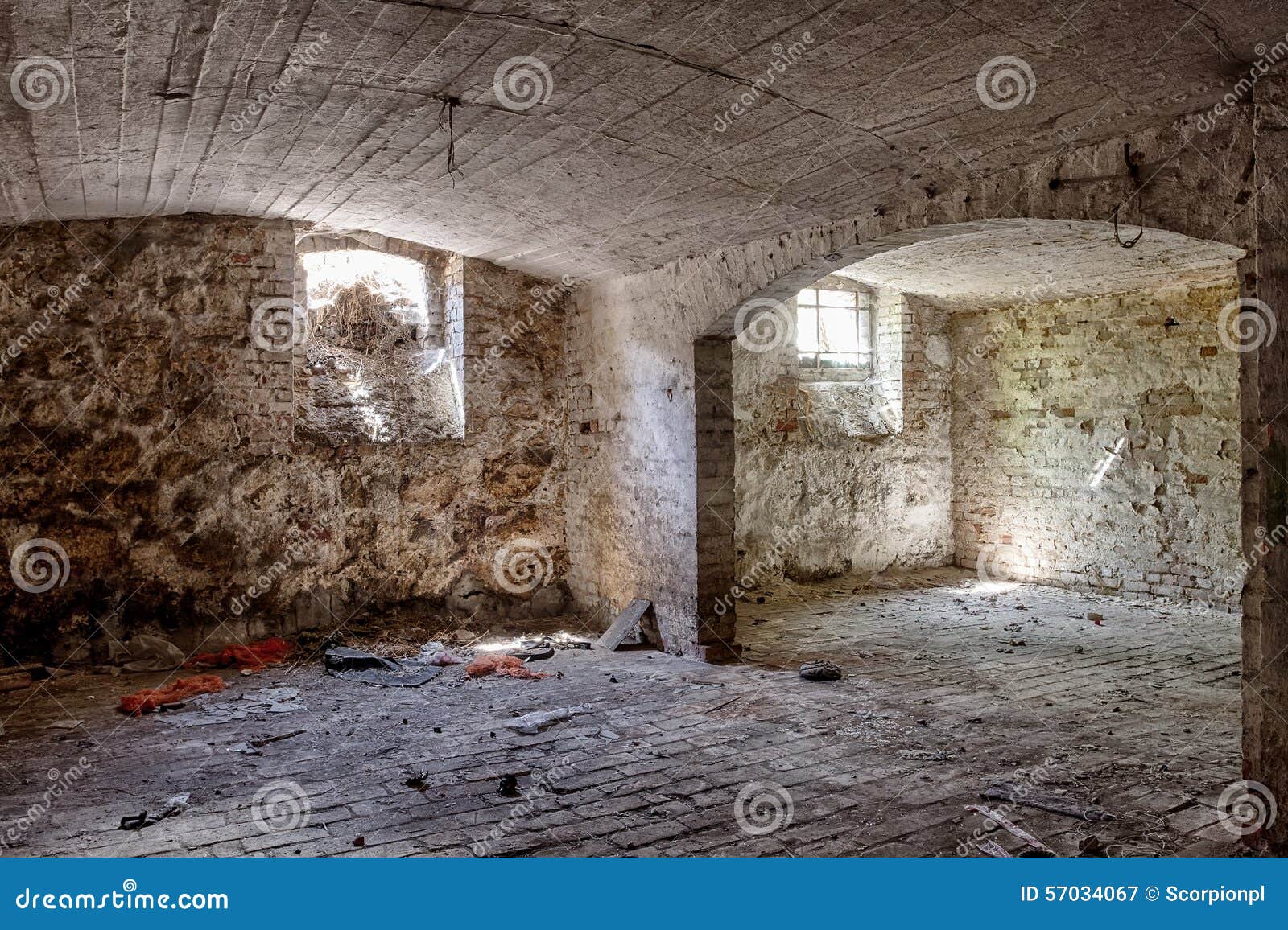 Cellar in an Abandoned Mansion Stock Image - Image of cave, industrial ...