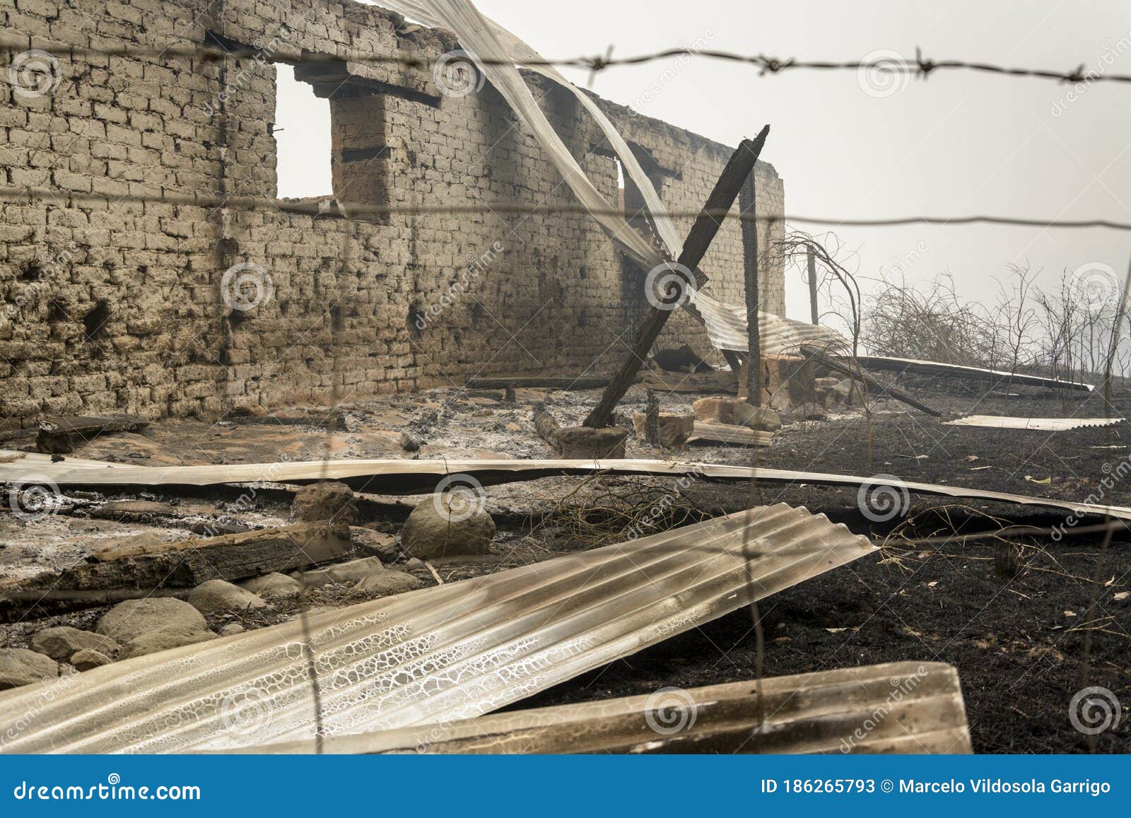 Cellar Burned by Forest Fire Stock Image - Image of broken, building ...