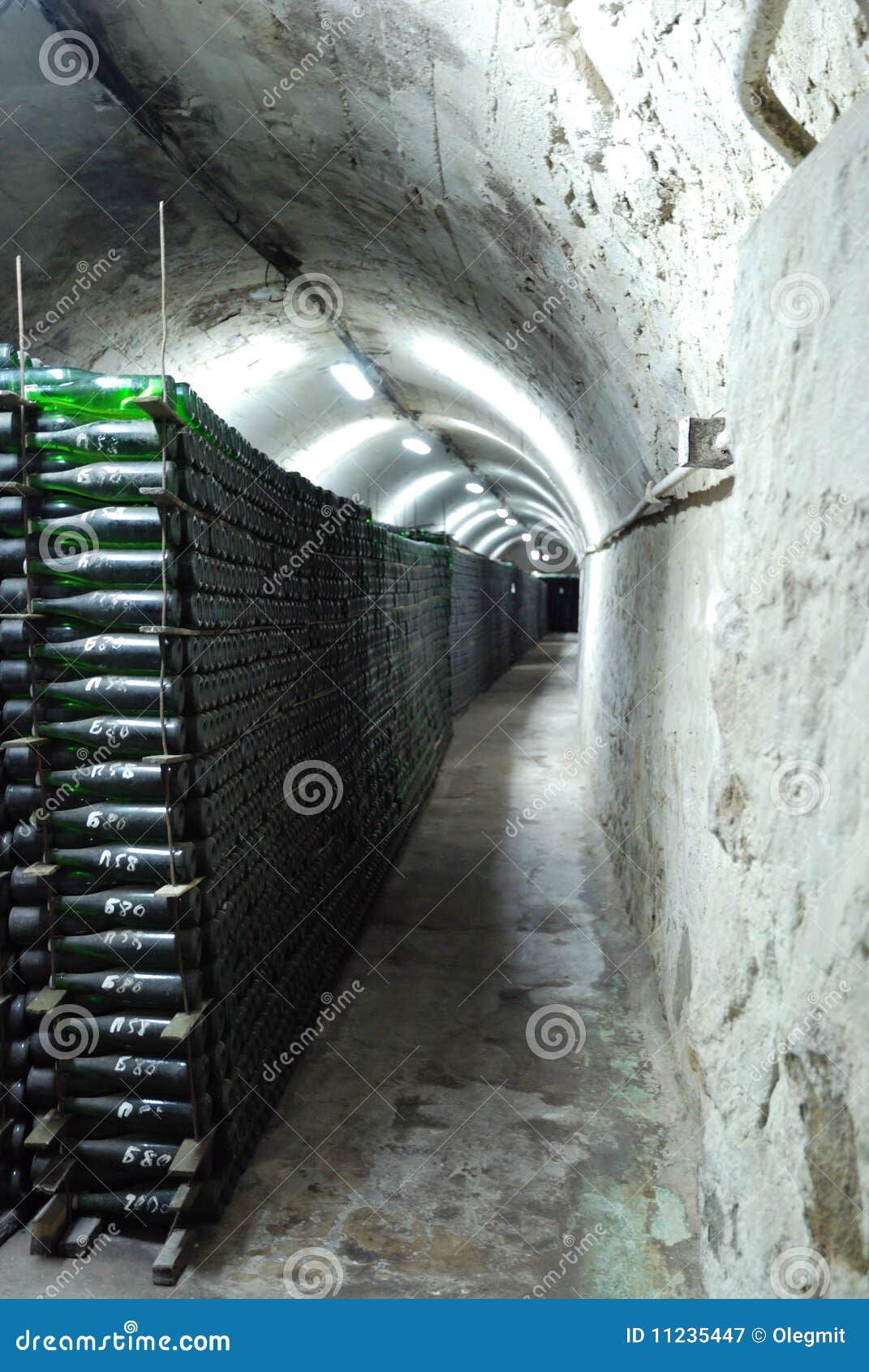 Cellar of Crimean Winery on the Inside. Stock Image - Image of shelf ...