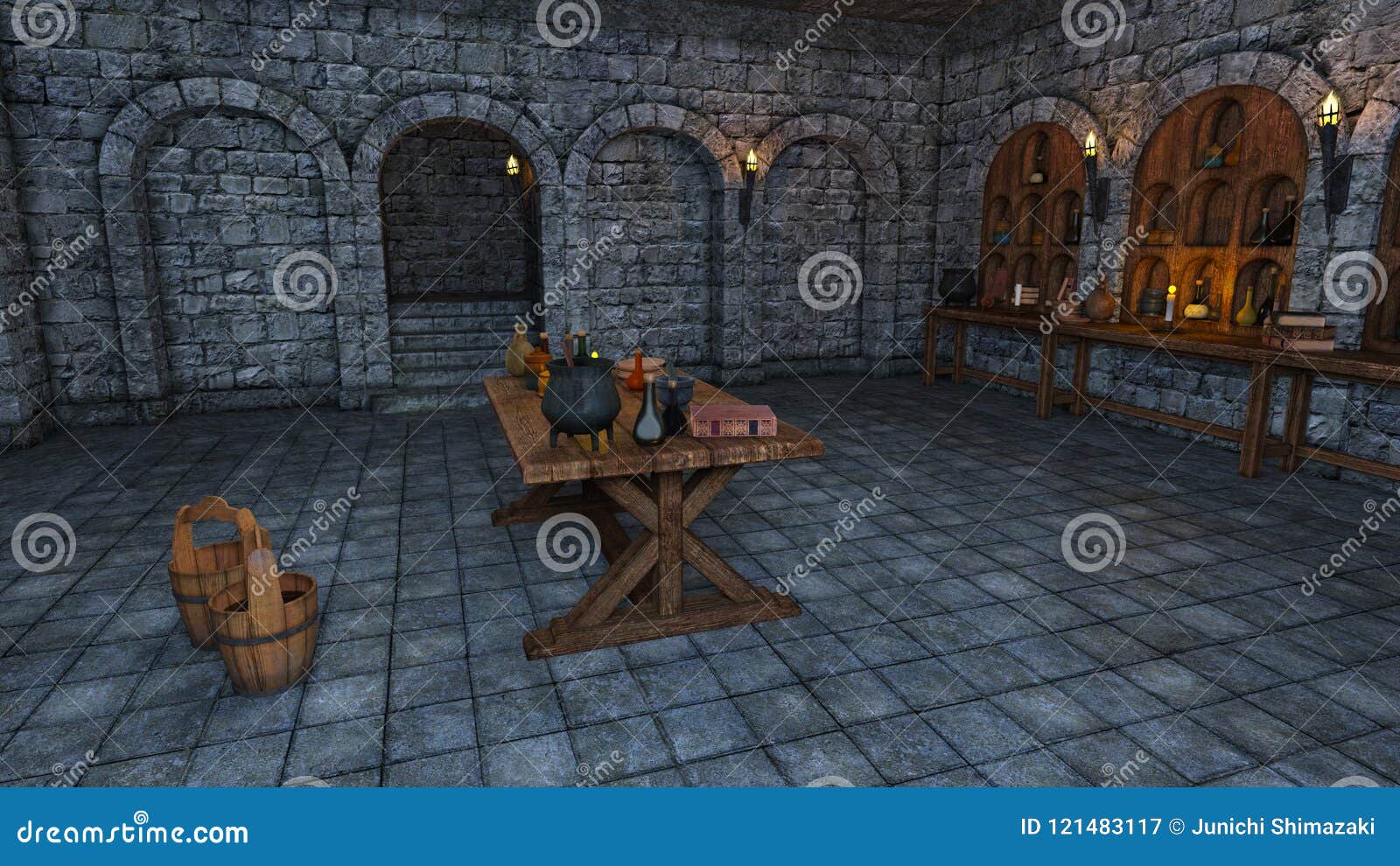 Cellar stock illustration. Illustration of magic, room - 121483117