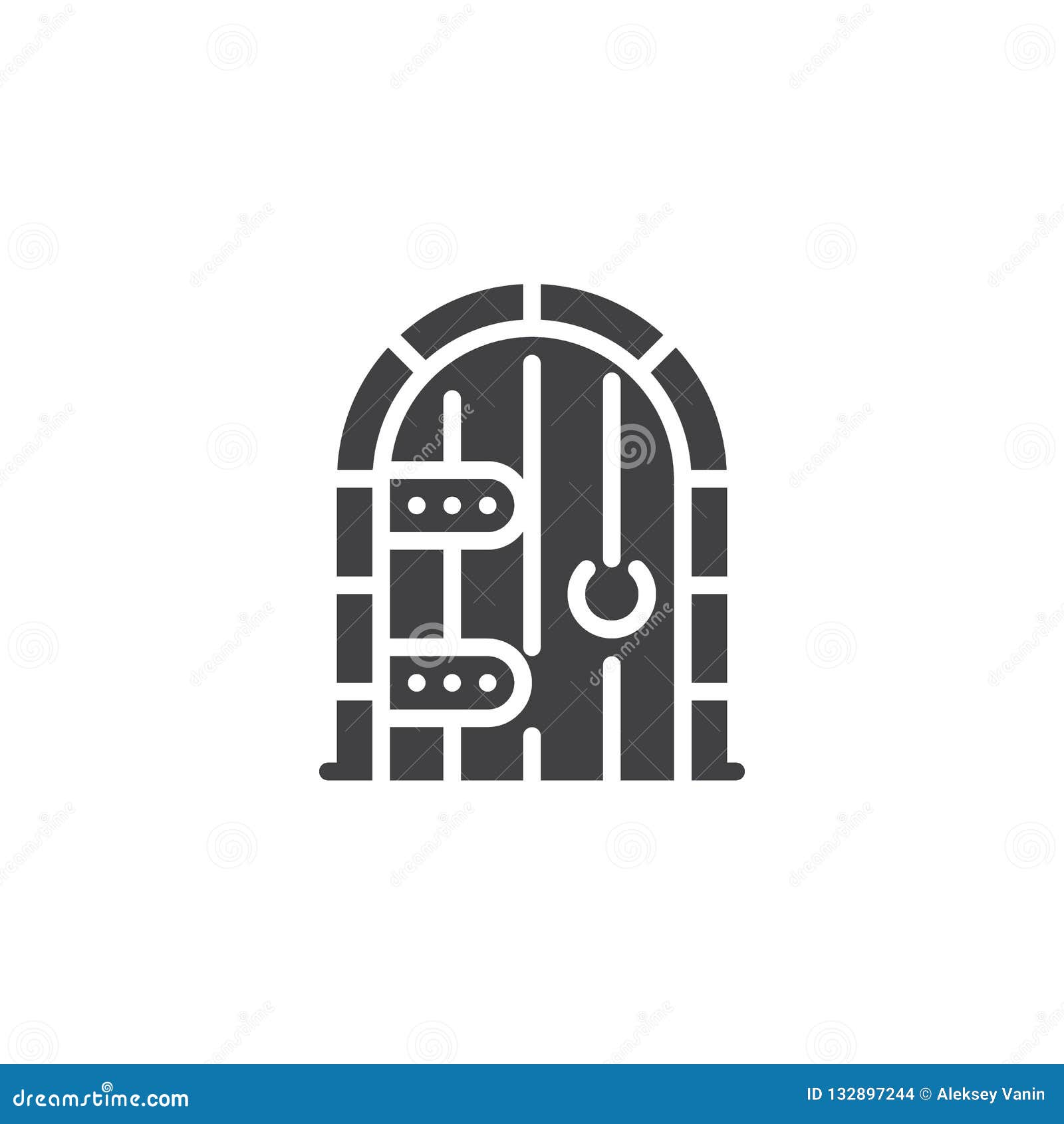 Cellar door vector icon stock vector. Illustration of handle - 132897244