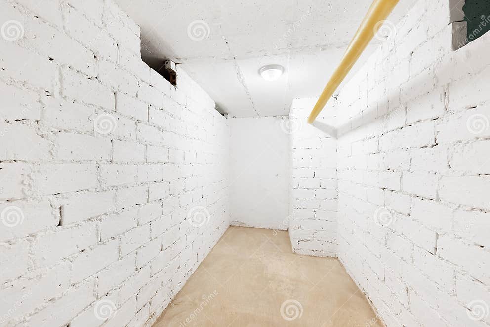 Cellar with white wall stock image. Image of cellar - 320861891