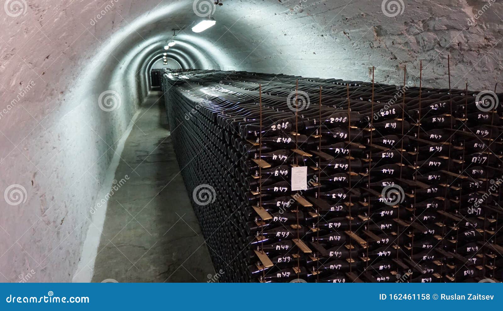 Cellars for Aging Champagne According To the Traditional Method Stock ...