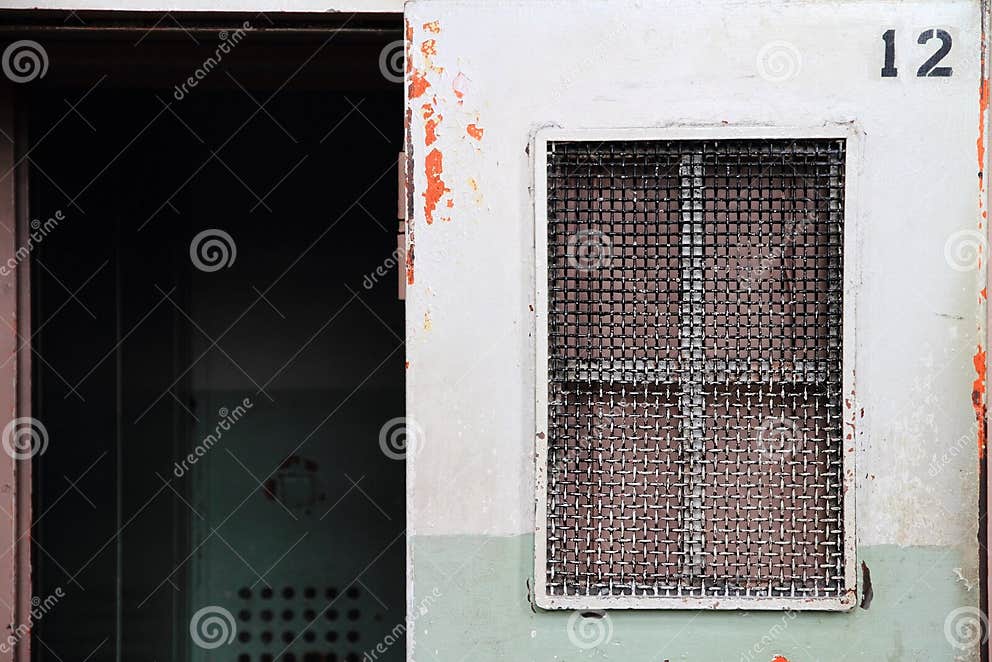 Cellblock at Alcatraz stock image. Image of restraint - 24447901