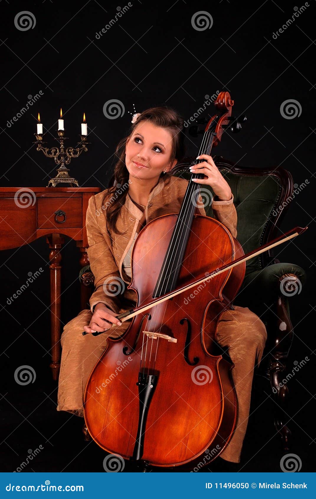 Cellist. stock photo. Image of mature, long, caucasian - 11496050