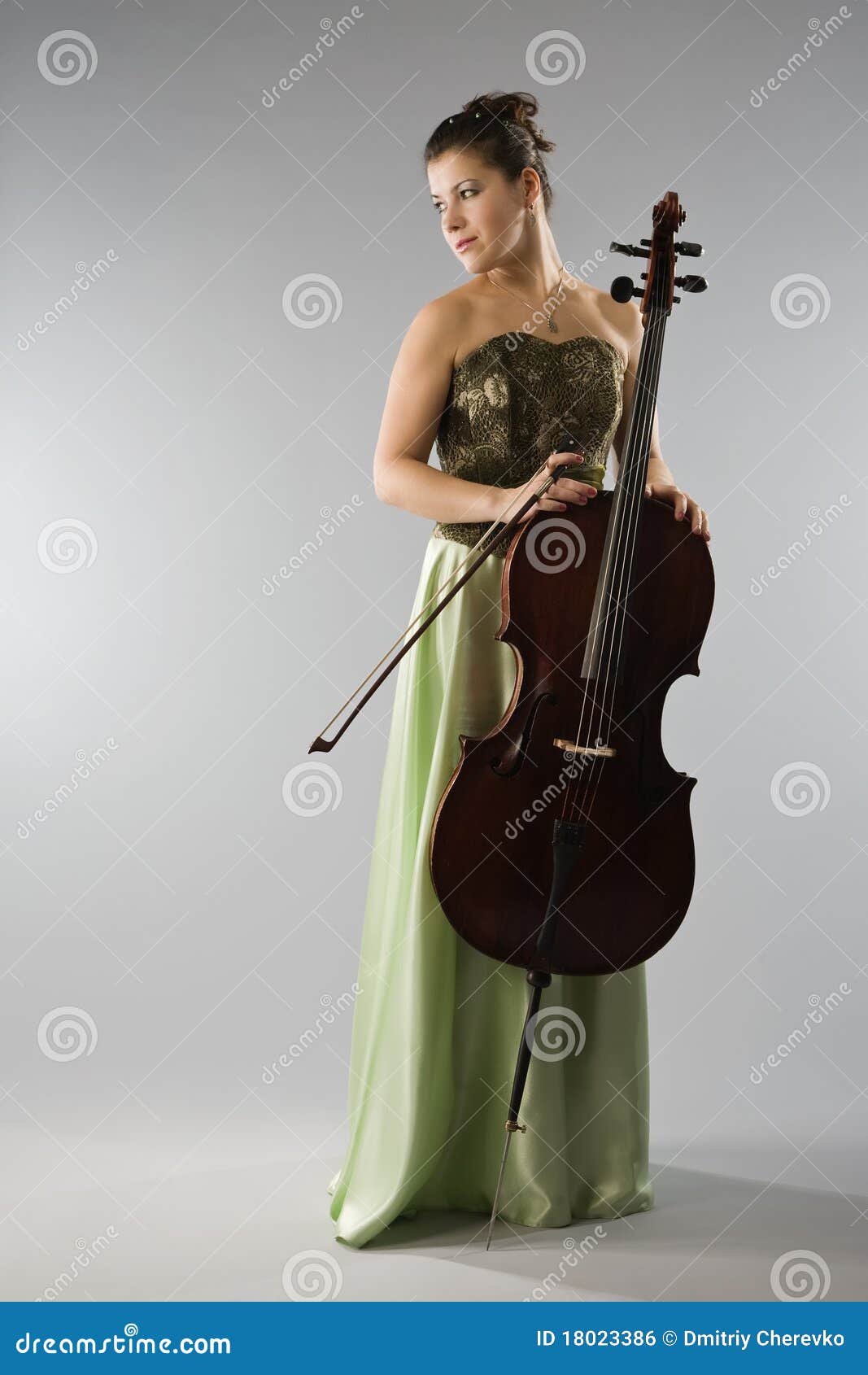 Cellist stock photo. Image of play, face, attractive - 18023386
