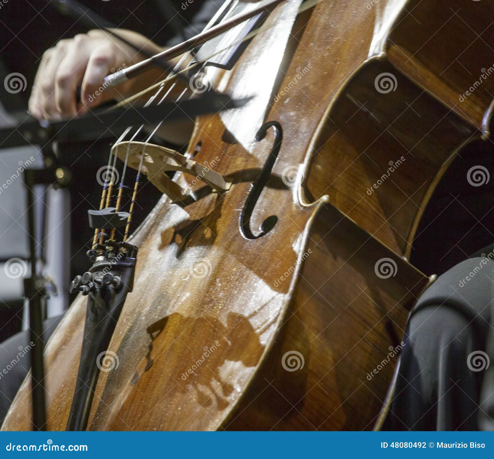 A cellist in concert stock photo. Image of theatrical - 48080492