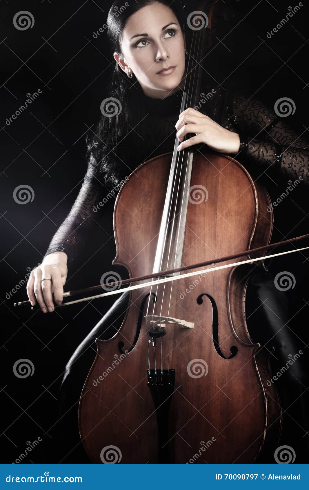 Cellist Het Spelen Violoncel Stock Afbeelding - Image of meisje ...