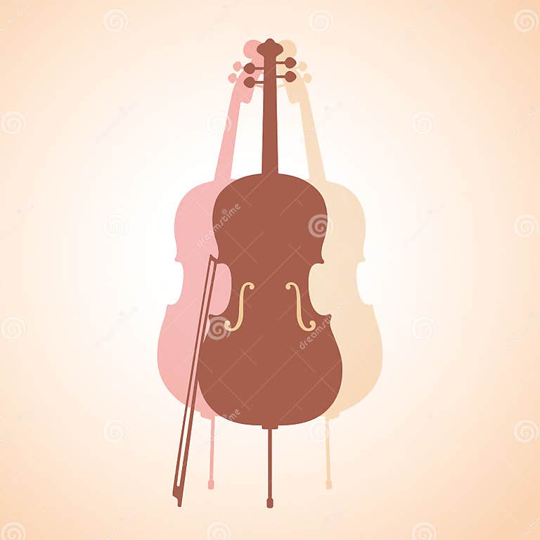 Cello stock vector. Illustration of perspective, shadow - 27840494