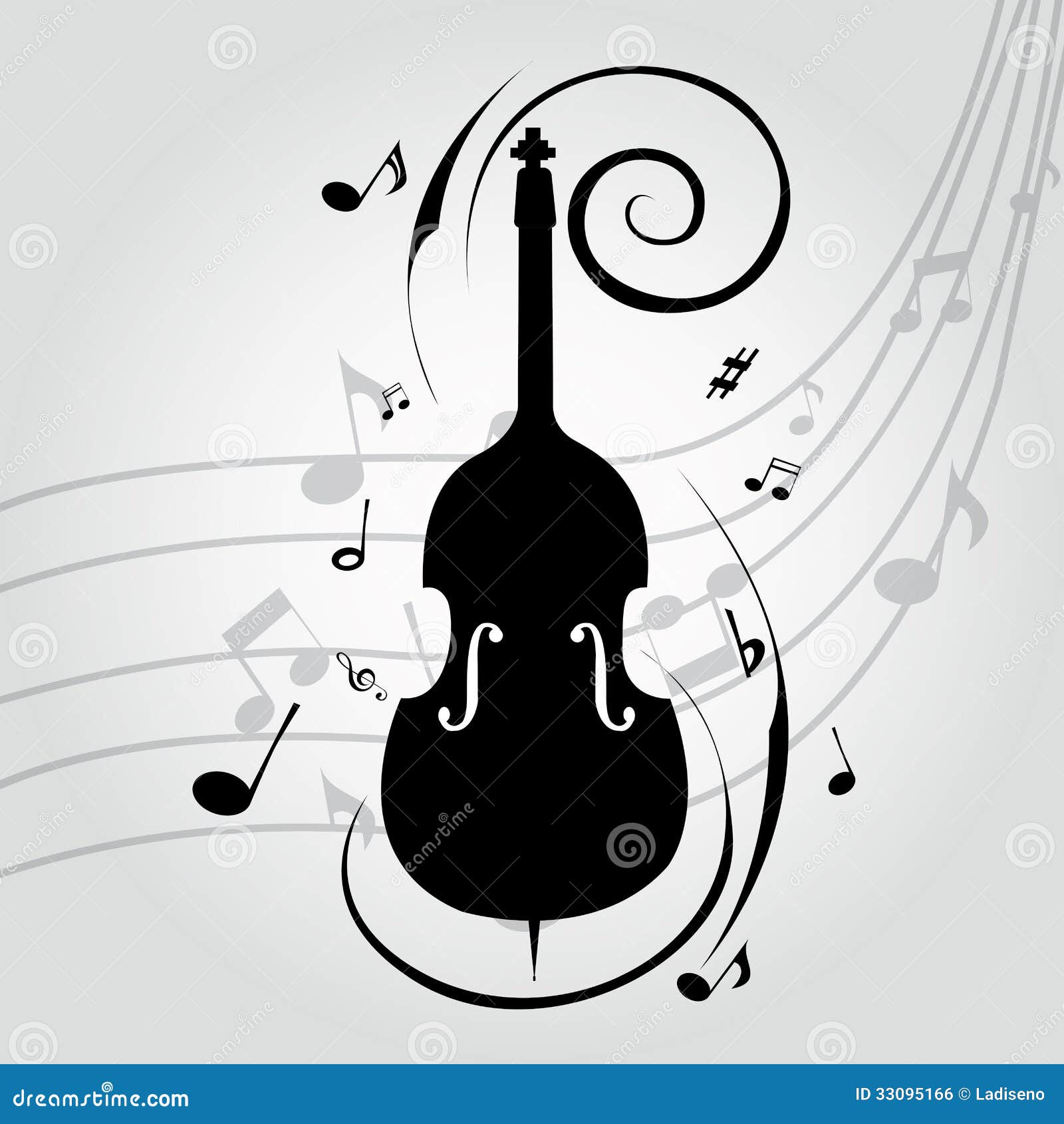 Cello Silhouette Vector Art White Background | CartoonDealer.com #290792353