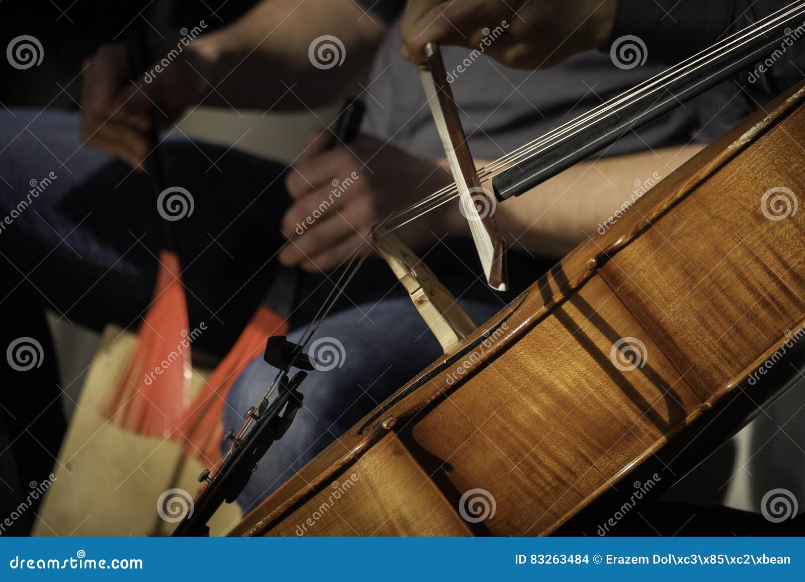 Cello and Cajon Played at a Concert Stock Photo - Image of played ...